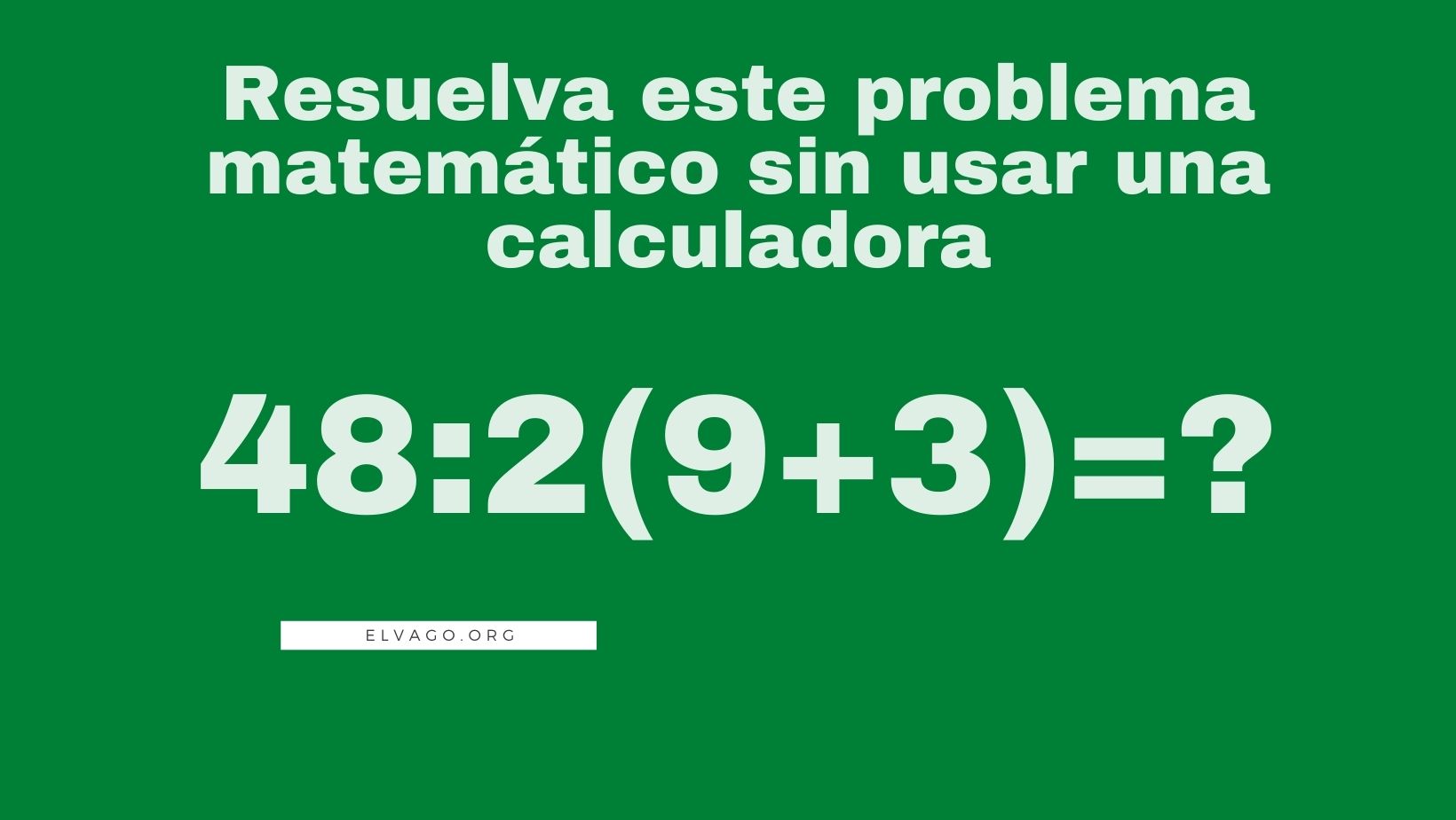 Regresa a la escuela: resuelva este problema matemático sin usar una ...